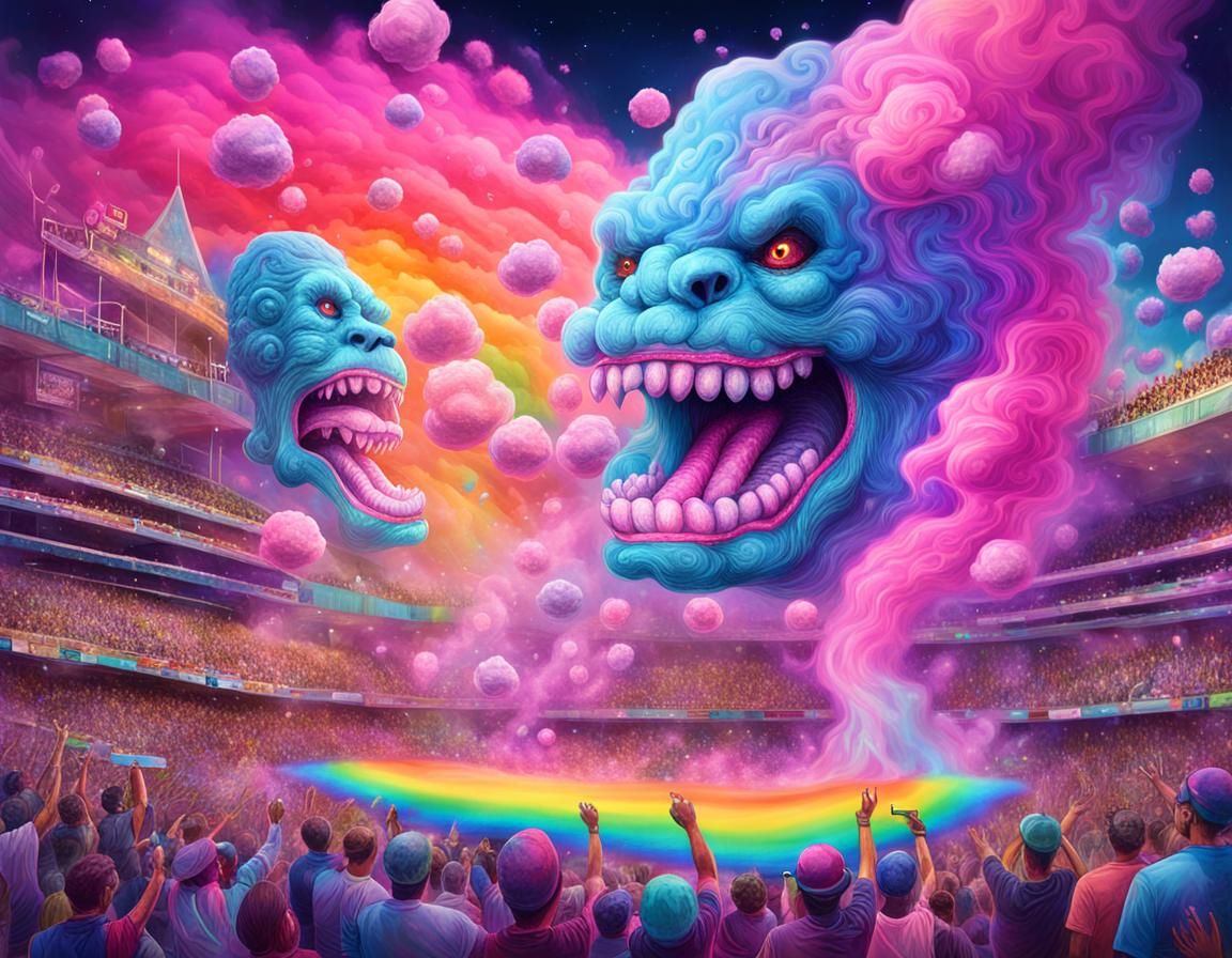 Smoke Monster Half Time Show - AI Generated Artwork - NightCafe Creator