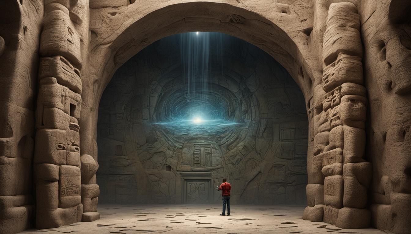 photorealistic strange paleozoic creature 3-foot praying "dimensional ...