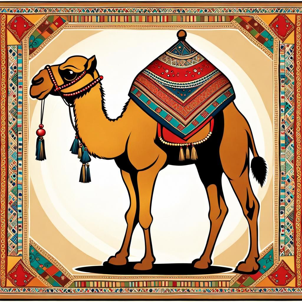 camel clipart - Middle Eastern design 1 - AI Generated Artwork ...