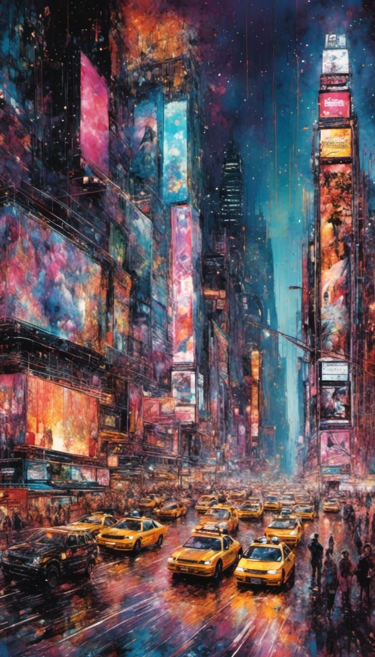 Times Square - AI Generated Artwork - NightCafe Creator