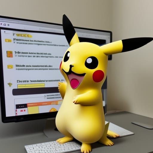 Pikachu office job - AI Generated Artwork - NightCafe Creator