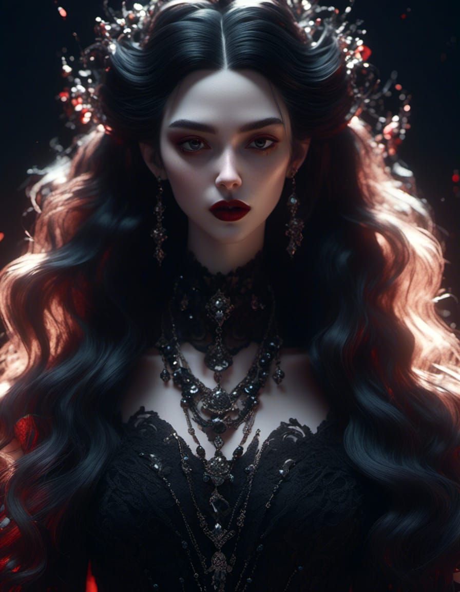 " dark_fantasy vampire countess upper body portrait" sinister ...