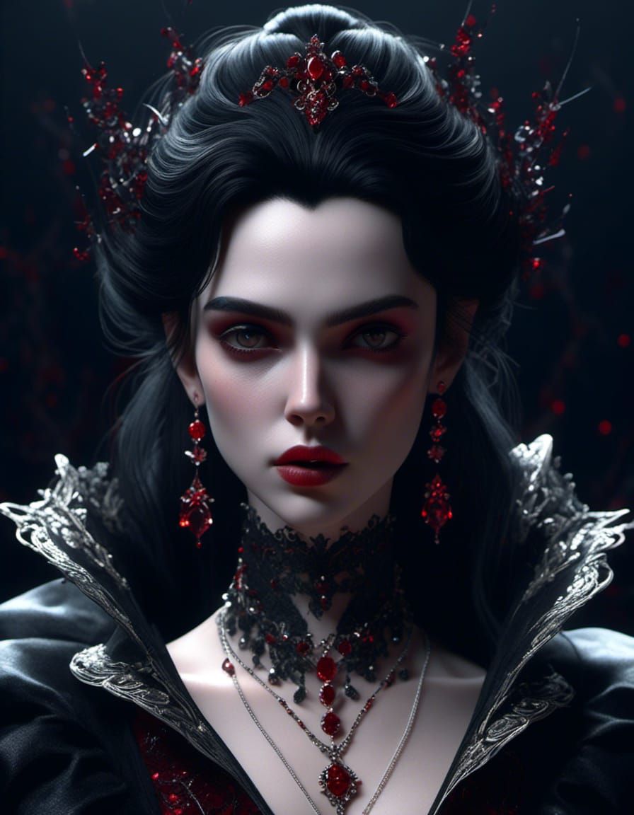 " dark_fantasy vampire countess upper body portrait" sinister ...