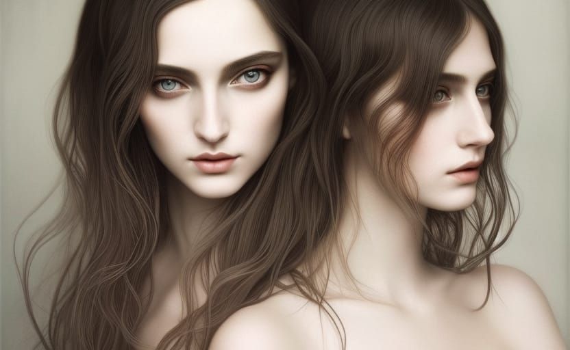 Insanely detailed portrait of a young beautiful woman :: minimal ...