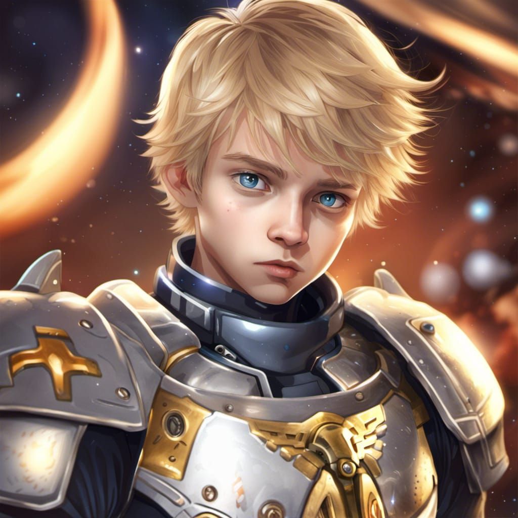 a center boy 12yo blond hair nice face is a space marine style photo ... a center boy 12yo blond hair nice face is a space marine style photo ...