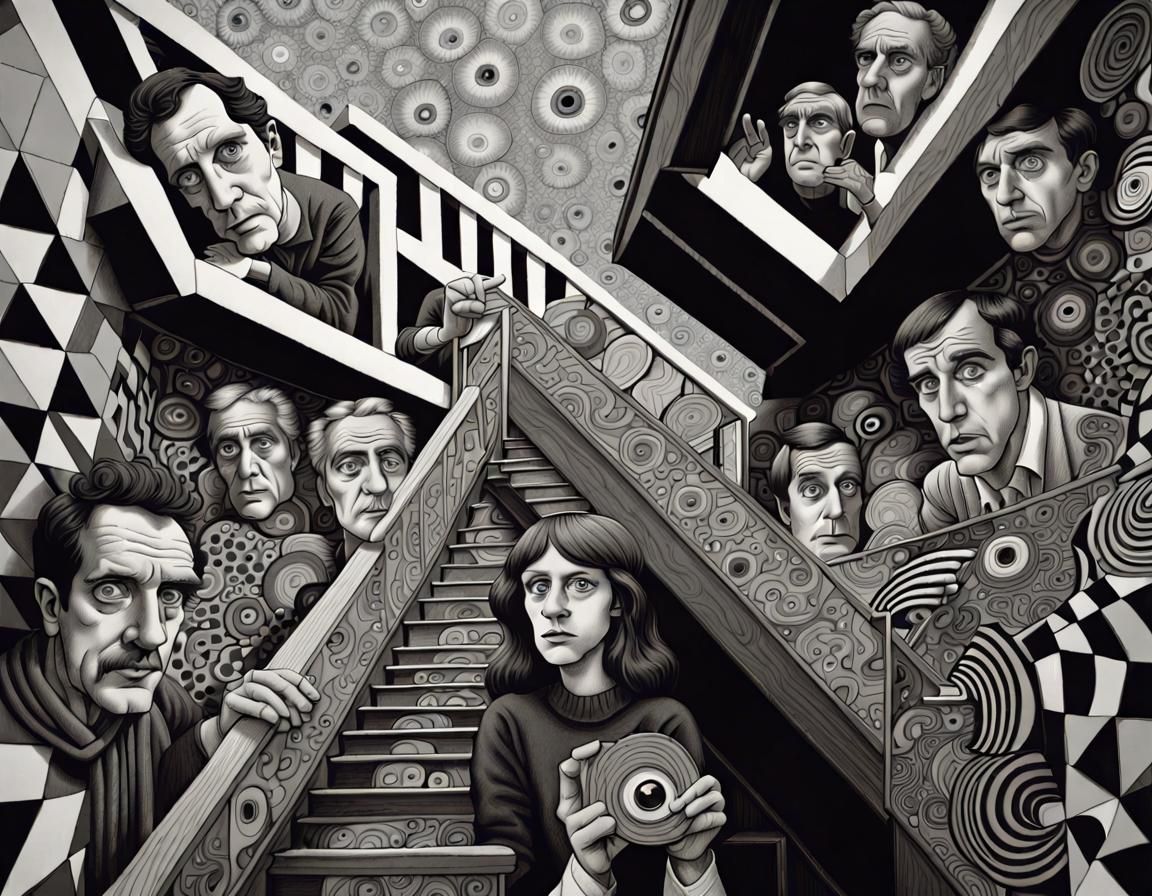 Disembodied Faces eyes hands faces eyes hands Monty Python flying ...