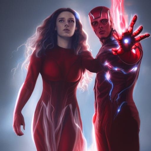 Wanda Maximoff and Vision - AI Generated Artwork - NightCafe Creator