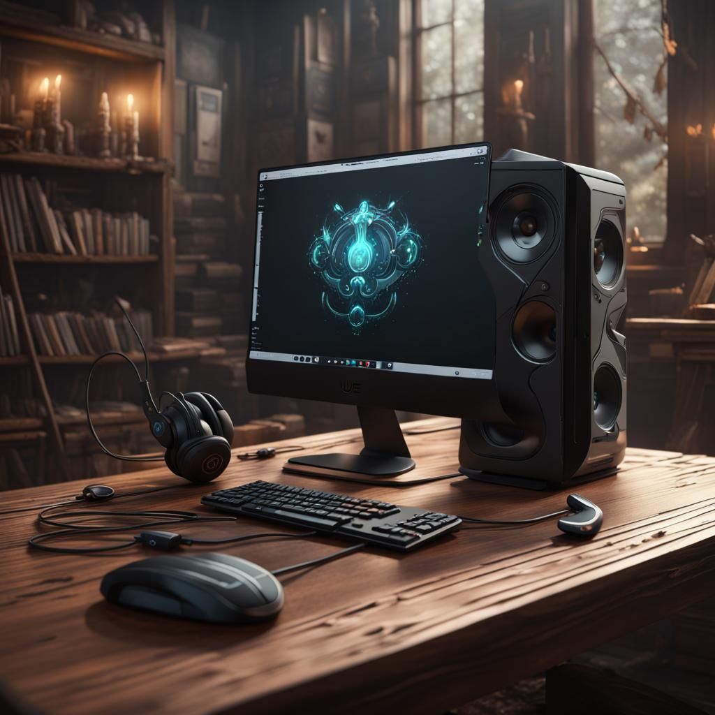 Gaming setup - AI Generated Artwork - NightCafe Creator