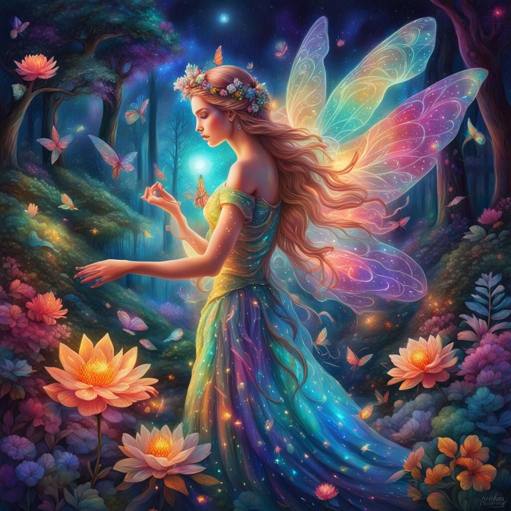 Iridescencent Fantasy - AI Generated Artwork - NightCafe Creator