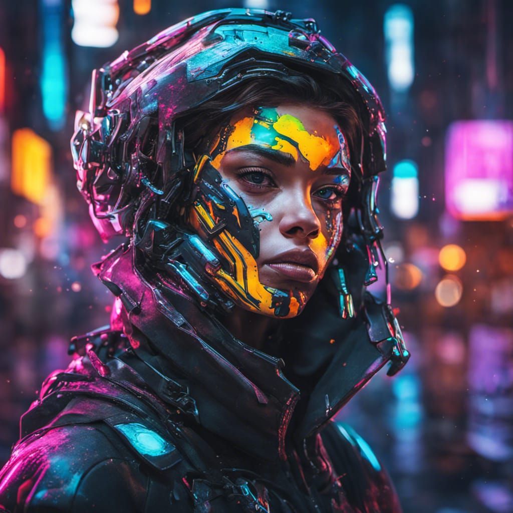 Cyborg Girl - AI Generated Artwork - NightCafe Creator