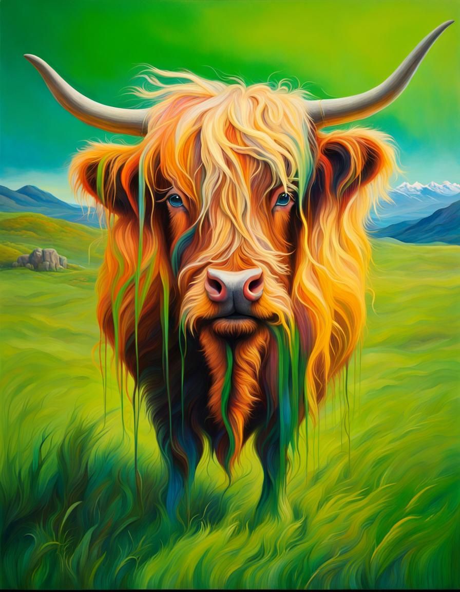 Hairy Coo II - AI Generated Artwork - NightCafe Creator