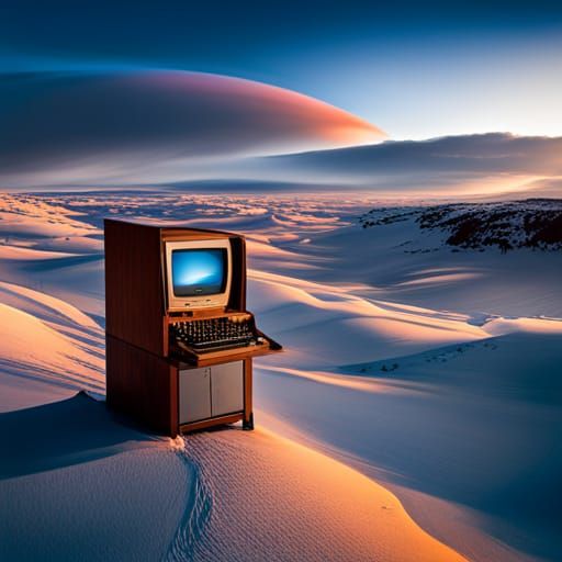 Old computer - AI Generated Artwork - NightCafe Creator