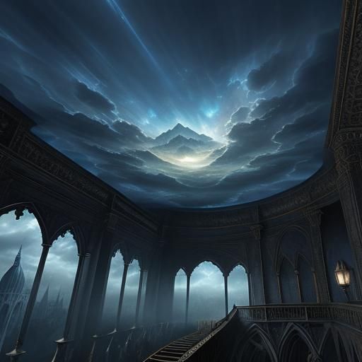 Enchanted Ceiling a ceiling that was bewitched to look like the sky ...