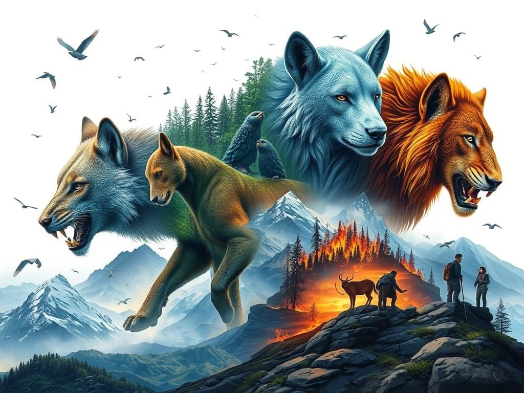 spirit animals - Hyper-Realistic Spirit Animals Unite Nature...