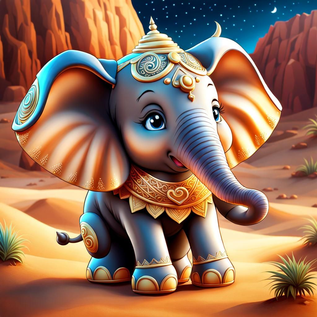 Chibi Elephant - AI Generated Artwork - NightCafe Creator