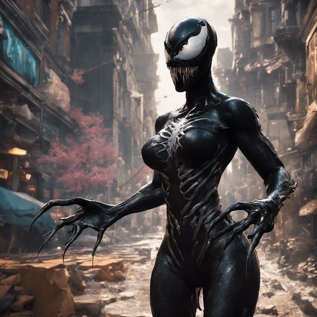 Venom as a pretty woman - AI Generated Artwork - NightCafe Creator