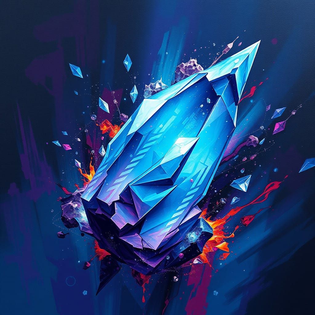 Surreal Crystal Shard Illuminates a Fantastical Ca... - AI Art