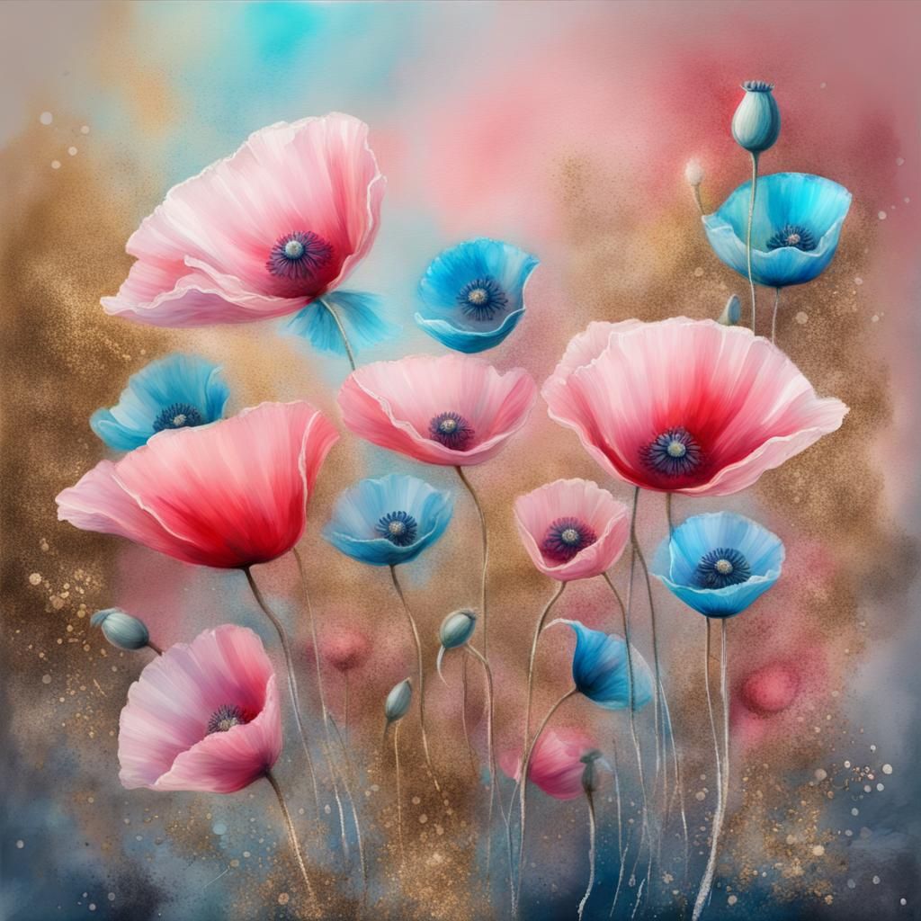 Poppies - AI Generated Artwork - NightCafe Creator