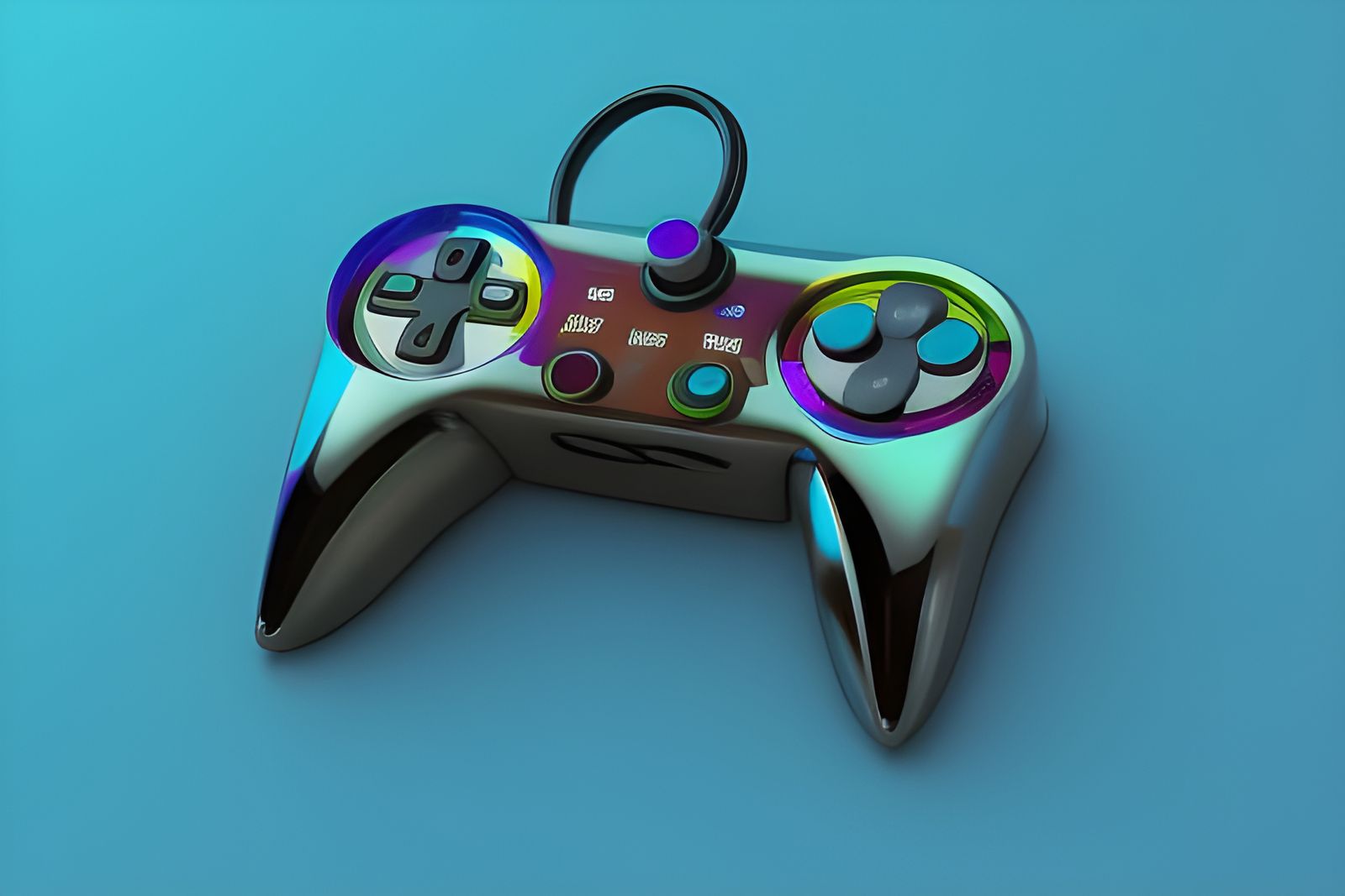 Modern metallic game controller - AI Generated Artwork - NightCafe Creator
