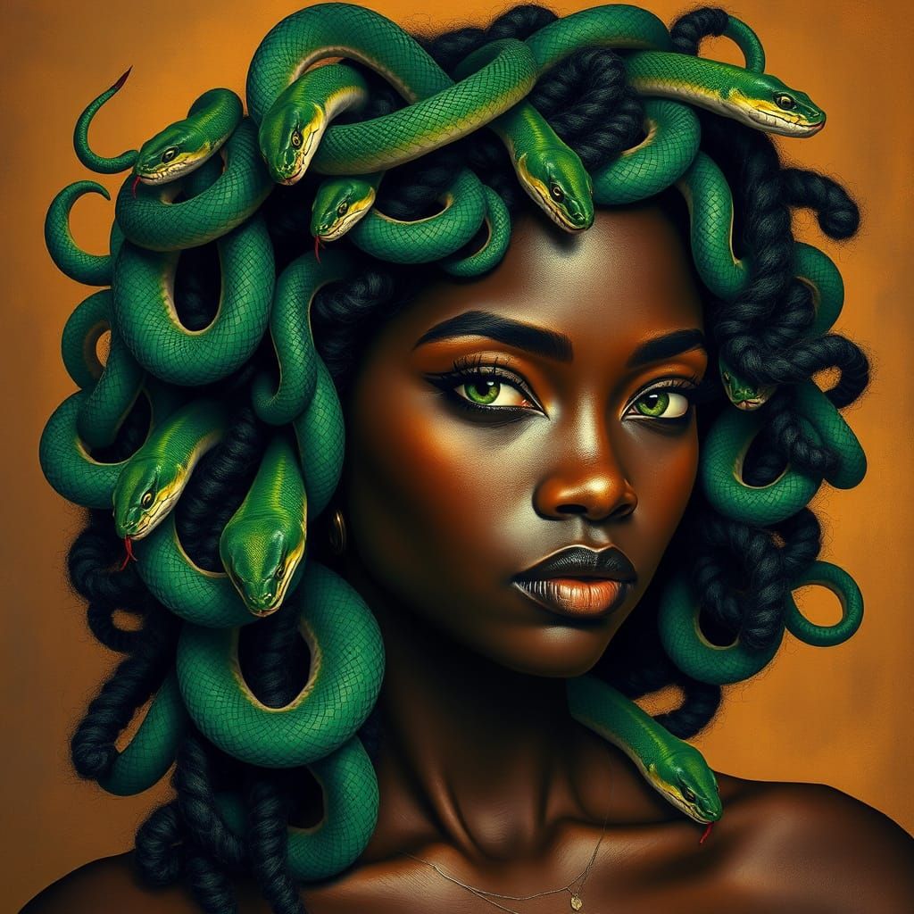 Aethiopian Medusa2 - African Goddess Medusa Transformed