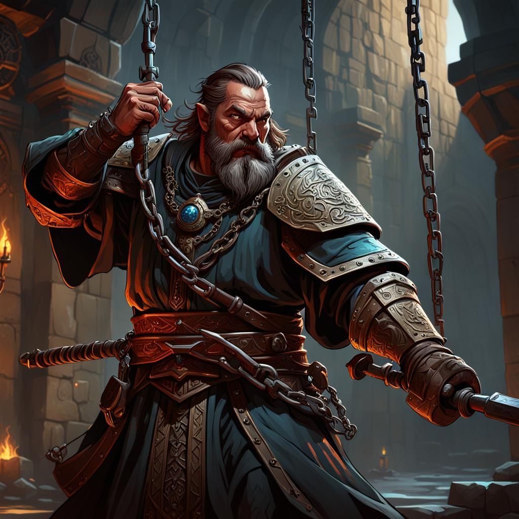 Dwarf working at the Chain forge of Droskar - AI Generated Artwork ...