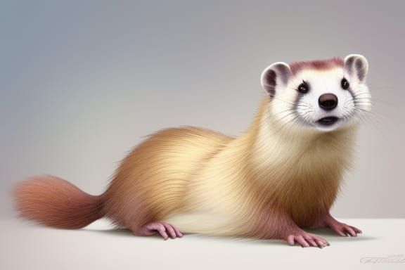 Cute magical ferret - AI Generated Artwork - NightCafe Creator