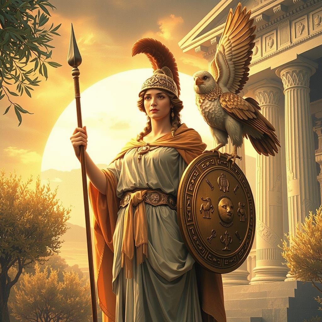 Athena, Greek goddess of wisdom, war, and crafts