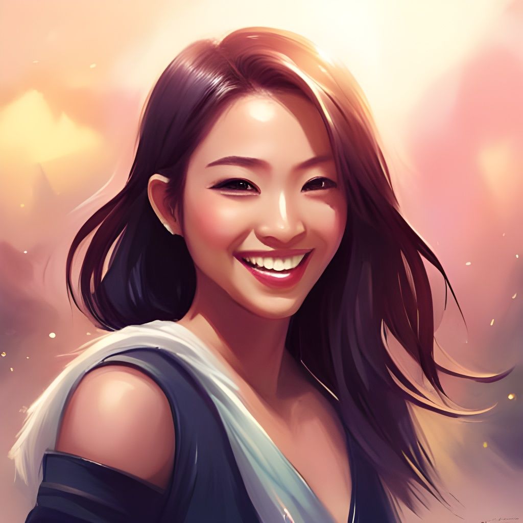 Smiling Girl 23140-001 - AI Generated Artwork - NightCafe Creator