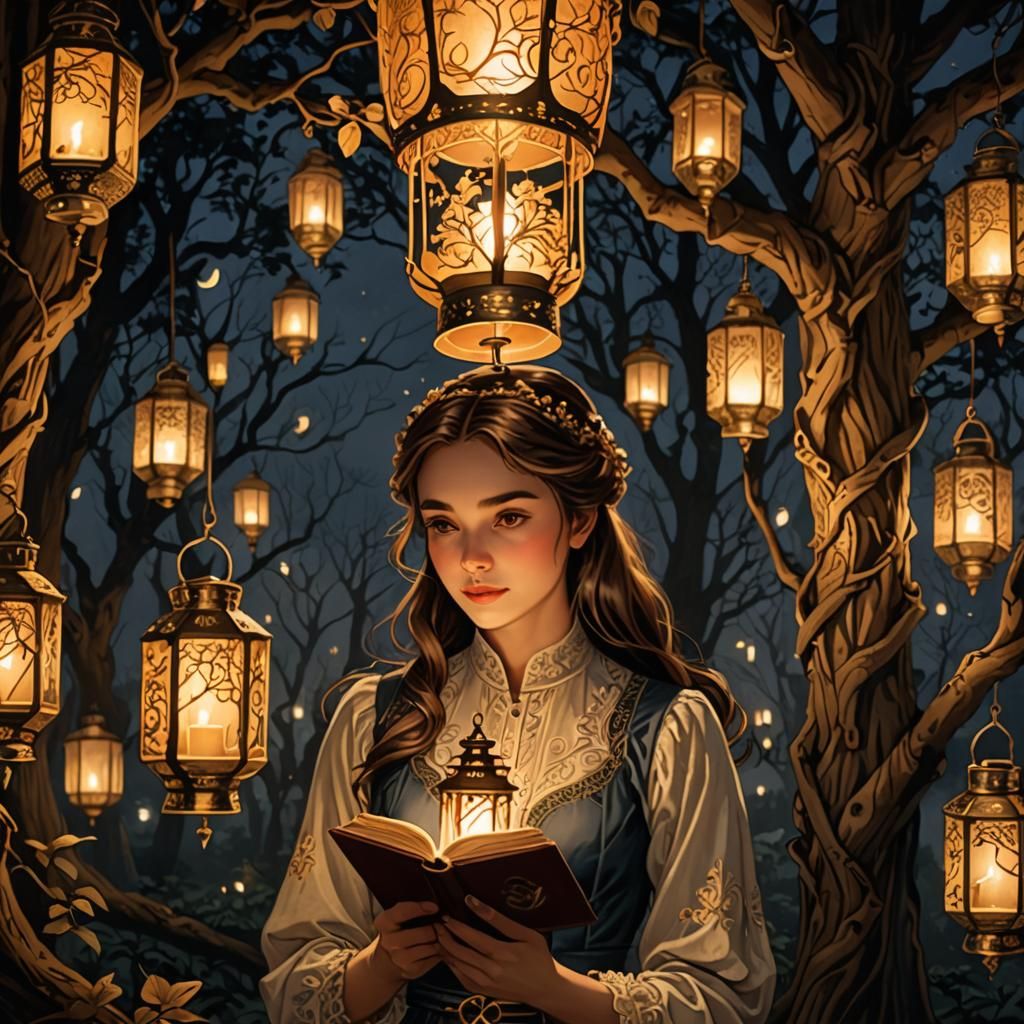 Lantern Lit Reverie - AI Generated Artwork - NightCafe Creator