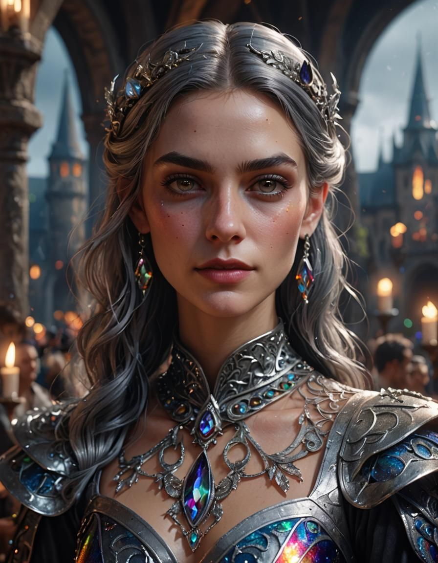 Glamorous Silver Witch - AI Generated Artwork - NightCafe Creator