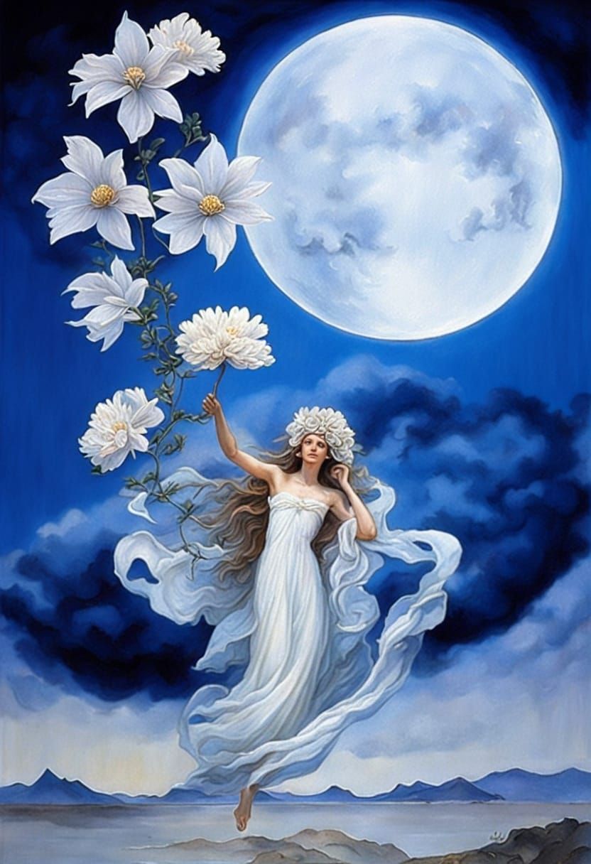 Celestial Nymph of Purity in Ethereal Beauty - AI Art