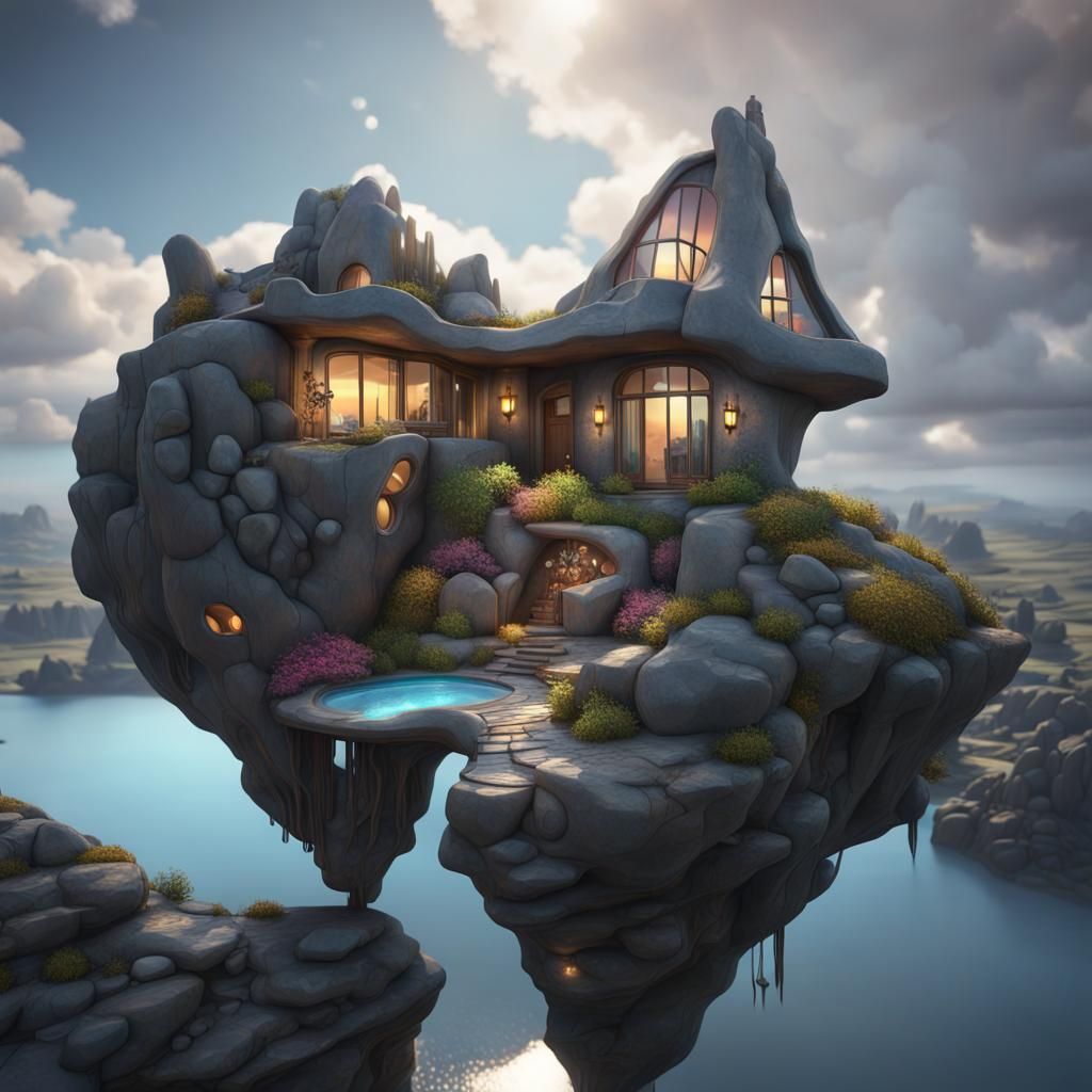Stone House - AI Generated Artwork - NightCafe Creator