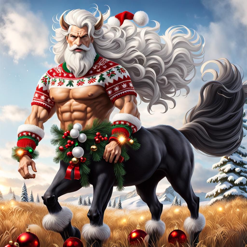 Centaur for Christmas. - AI Generated Artwork - NightCafe Creator