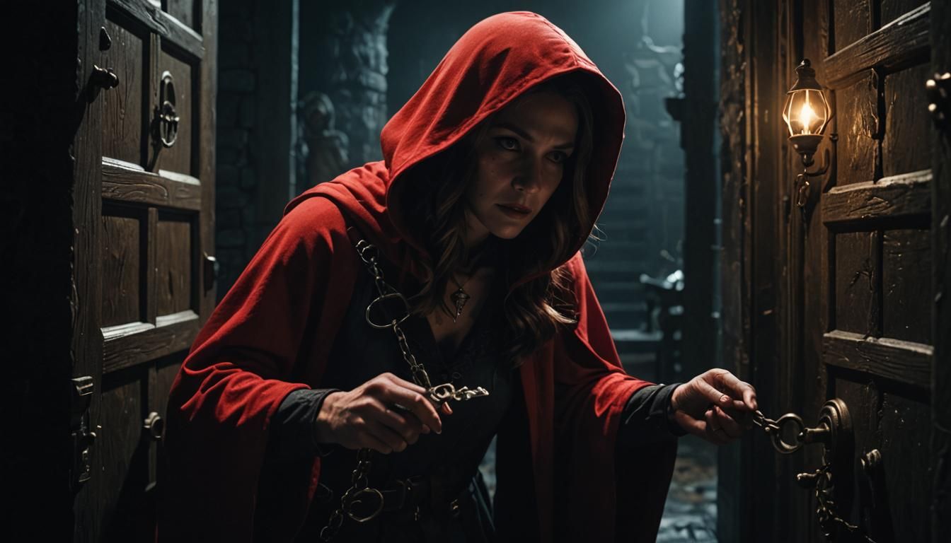 Little Red Dark Riding Hood - AI Generated Artwork - NightCafe Creator