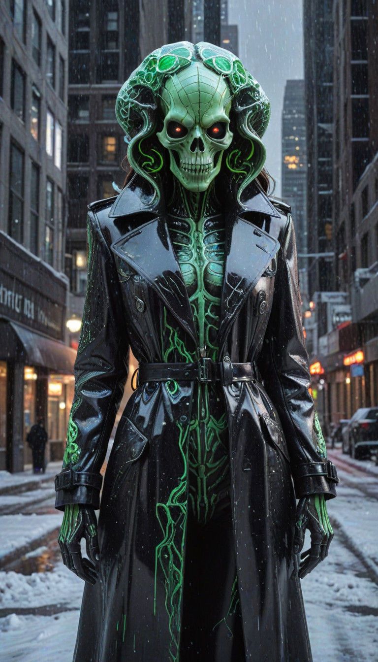 Holographic Cthulhu-Headed Skeleton