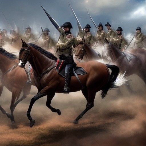 WW3 cavalry attacking - AI Generated Artwork - NightCafe Creator