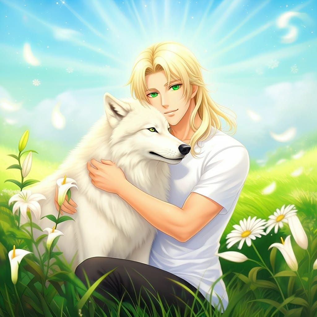 Wolfie and Jy / Wolfie and star being