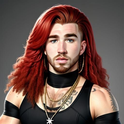 Travis Kelce in Drag - AI Generated Artwork - NightCafe Creator