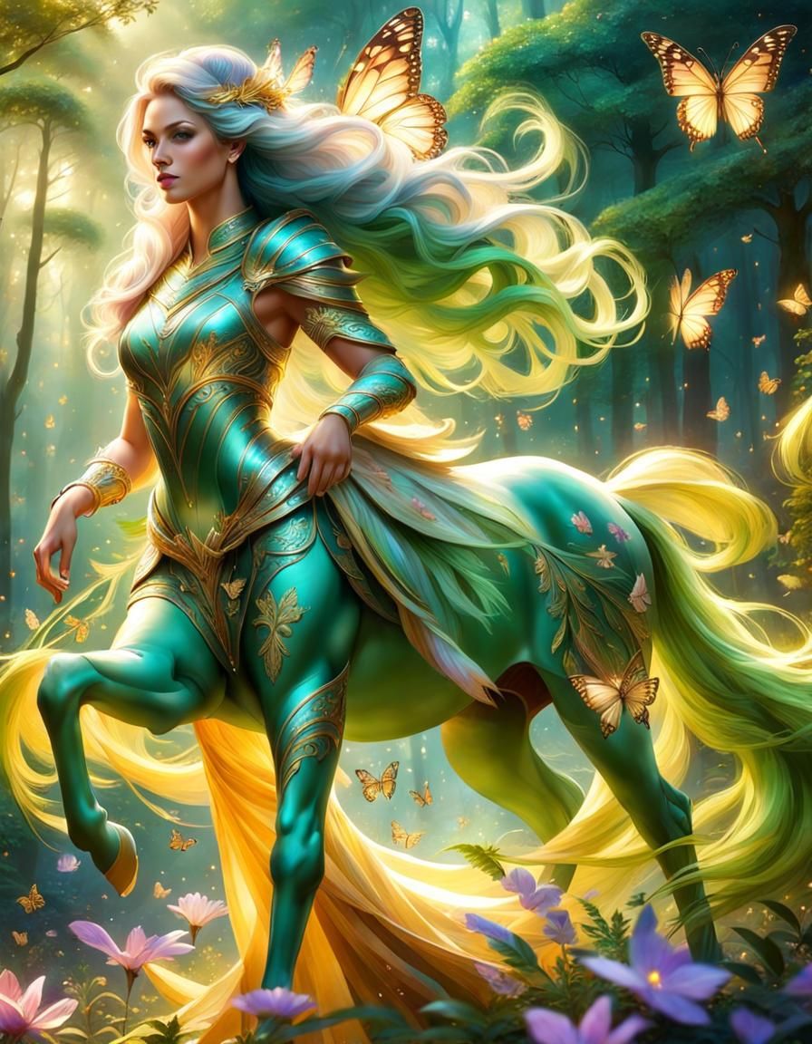 Queen of the Forest Centaurs - AI Generated Artwork - NightCafe Creator