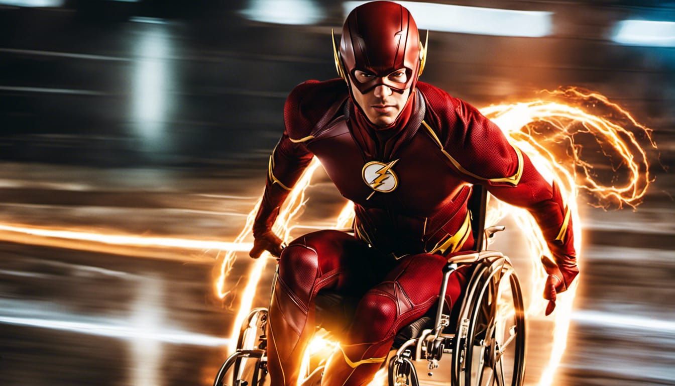 Action Photography Portrait of: Barry Allen as the Flash on wheelchair ...