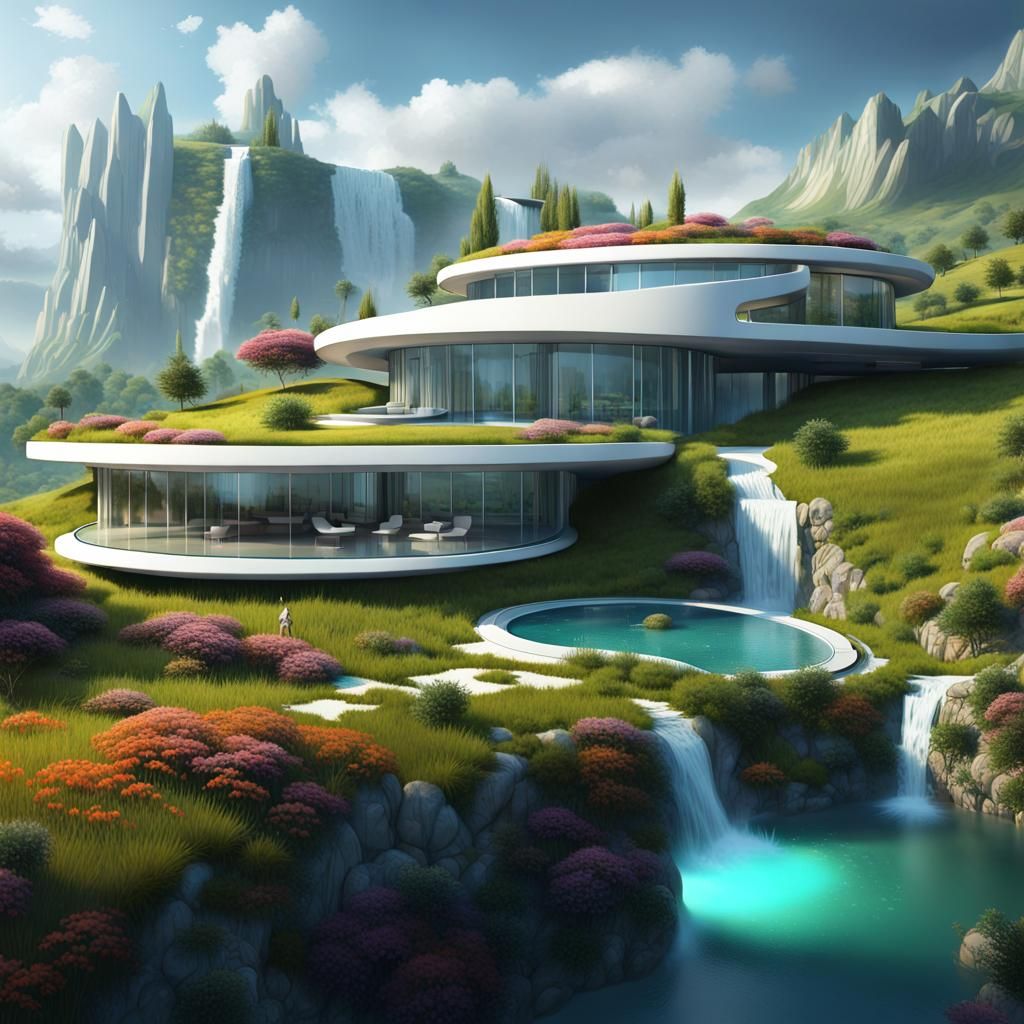 Utopian world in harmony with nature - AI Generated Artwork - NightCafe ...