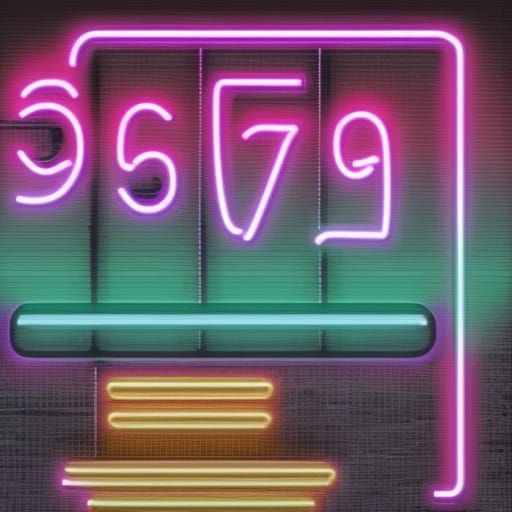 The number "69" - Synthwave Neon Number 69 Retro Art