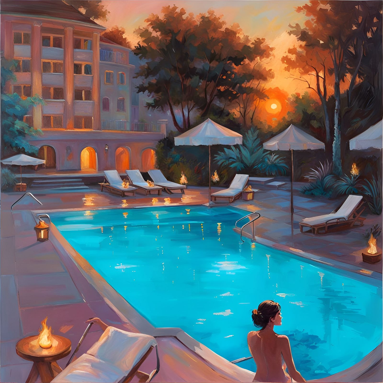 Spa Swim - AI Generated Artwork - NightCafe Creator