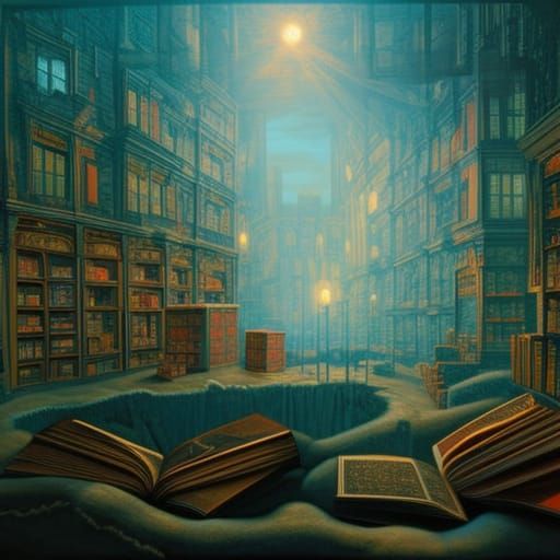 The Library - AI Generated Artwork - NightCafe Creator