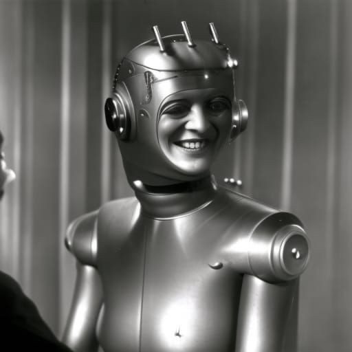 In Fritz Lang's Metropolis, Rotwang, the mad scientist, laughs ...