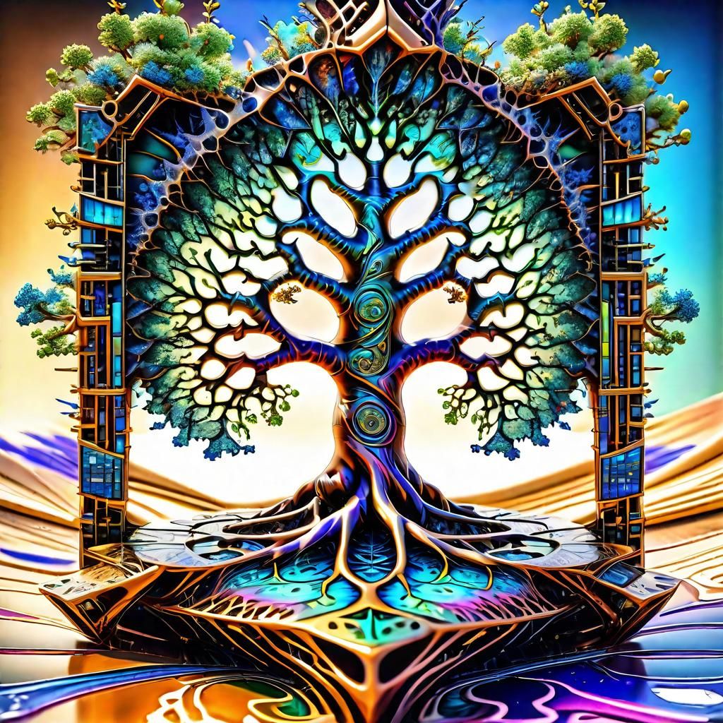 Psychedelic Tree Of Life 28oct23 - AI Generated Artwork - NightCafe Creator