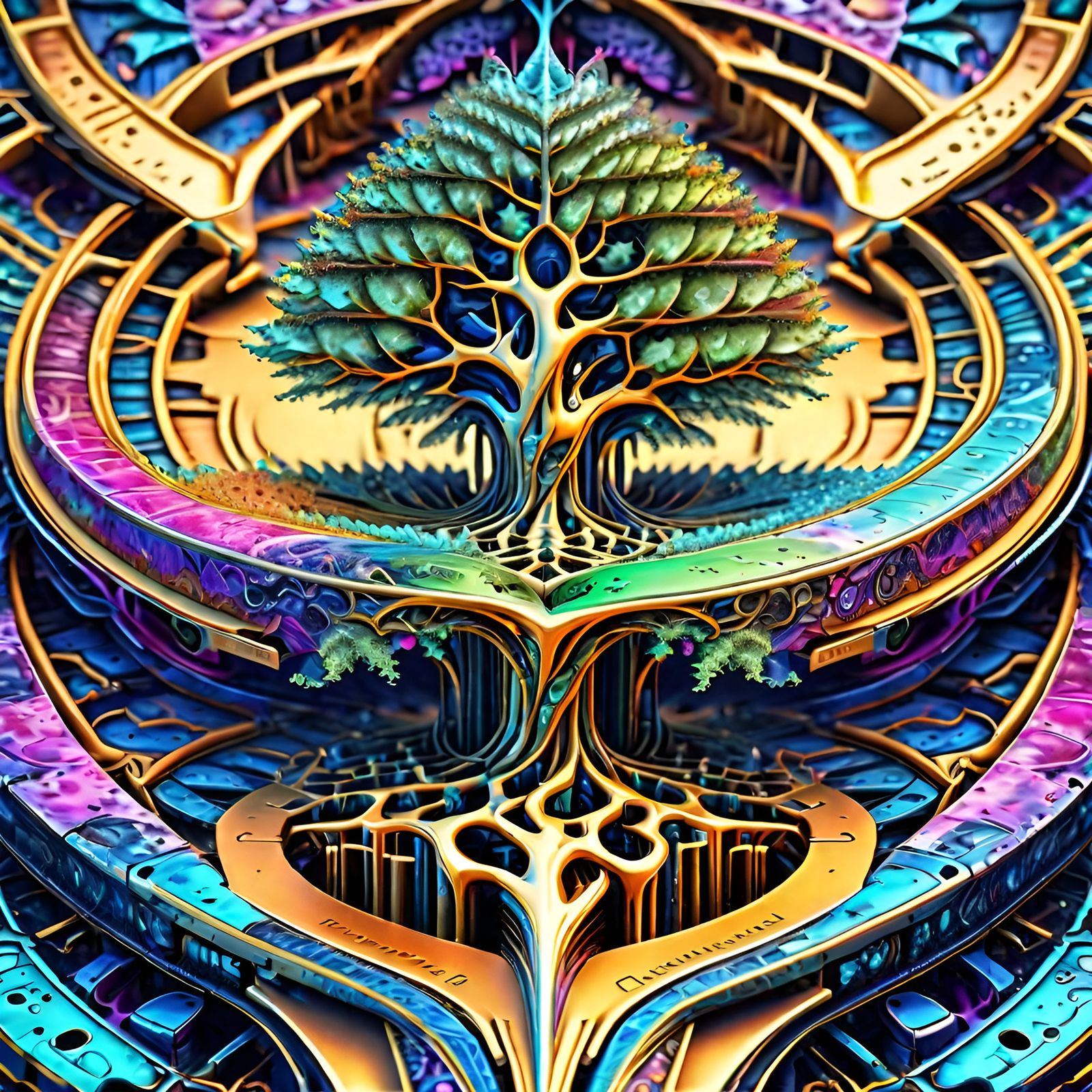 Psychedelic Tree Of Life 28oct23 - AI Generated Artwork - NightCafe Creator