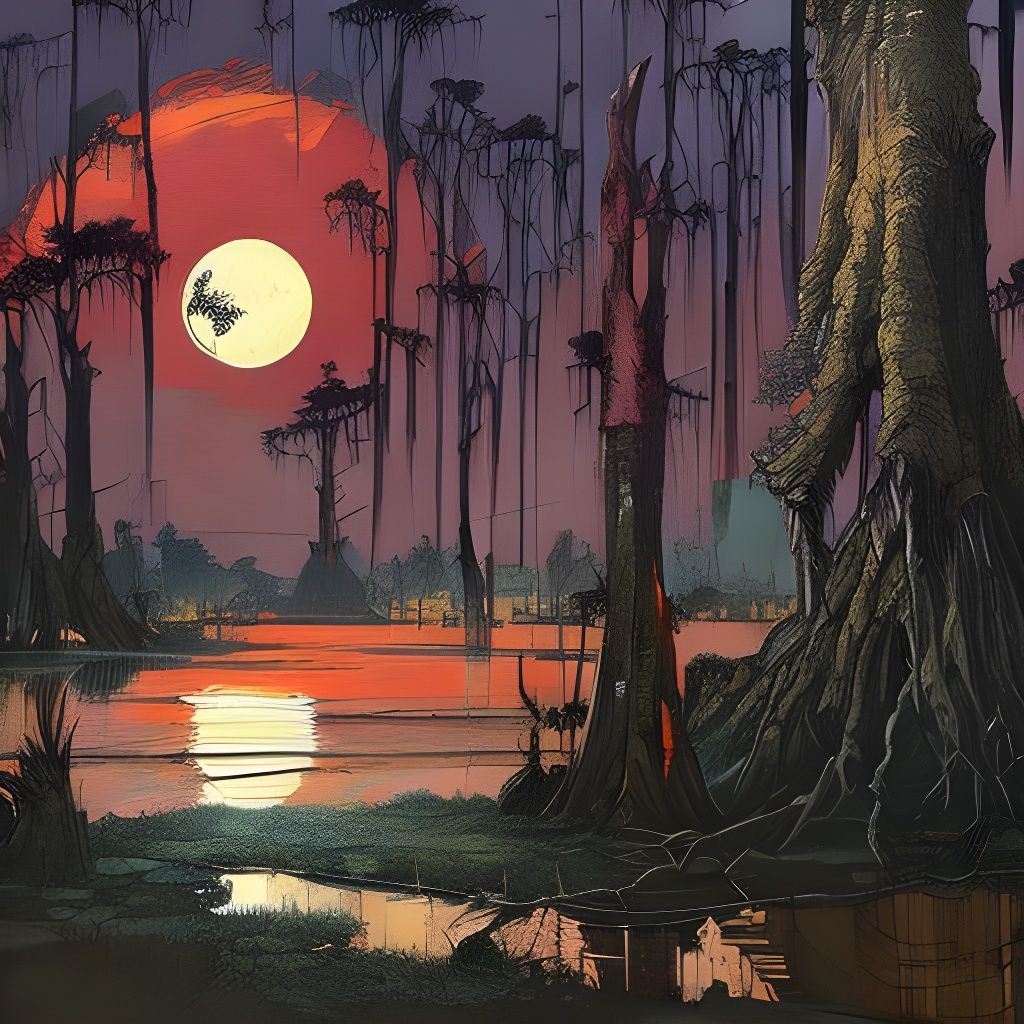haunted bayou - AI Generated Artwork - NightCafe Creator