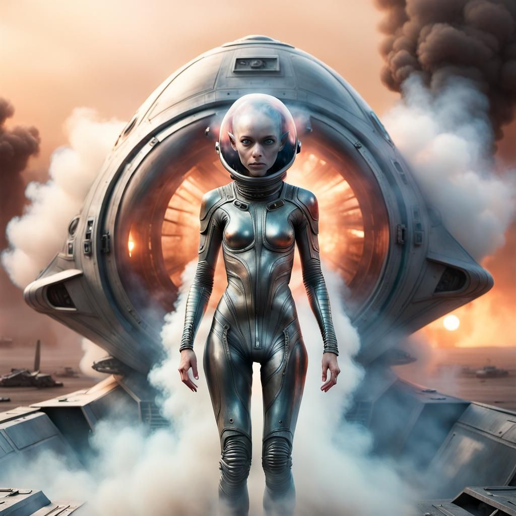 Alien female warrior…first contact.. - AI Generated Artwork - NightCafe ...