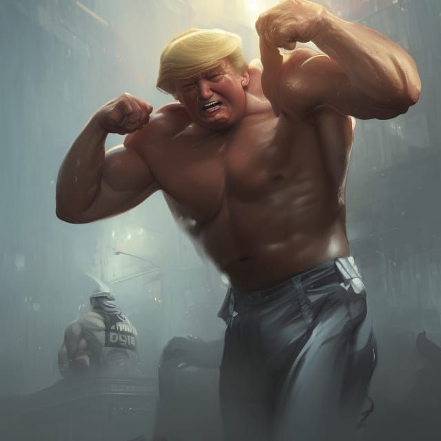 swole Donald Trump - AI Generated Artwork - NightCafe Creator